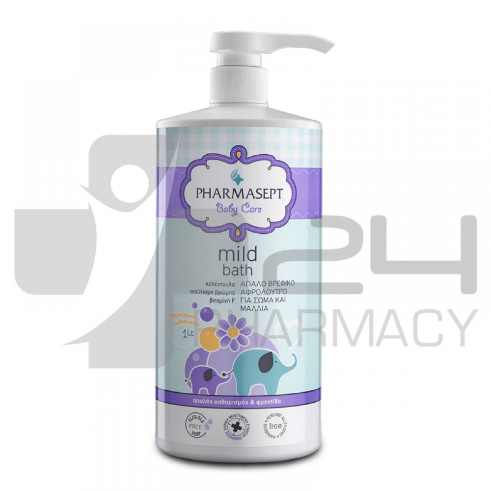 PHARMASEPT MILD BATH ΑΦΡΟΛΟΥΤΡΟ ΓΙΑ ΣΩΜΑ & ΜΑΛΛΙΑ 1LT | 24pharmacy.gr