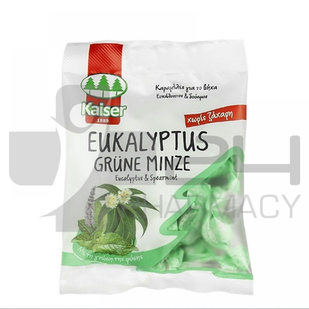 KAISER EUKALYPTUS ΚΑΡΑΜΕΛΕΣ ΜΕ ΕΥΚΑΛΥΠΤΟ & ΔΥΟΣΜΟ 60GR | 24pharmacy.gr