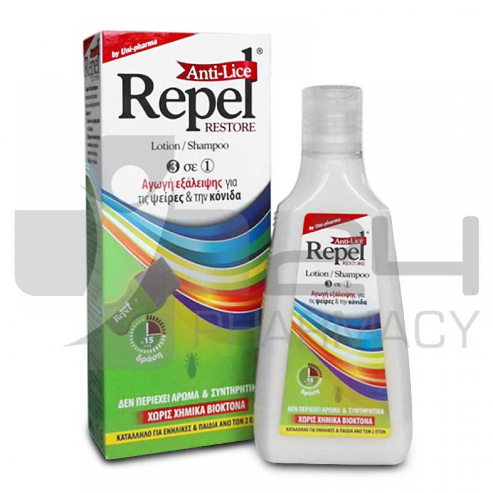 REPEL ANTI-LICE RESTORE ΛΟΣΙΟΝ/ΣΑΜΠΟΥΑΝ 200GR | 24pharmacy.gr