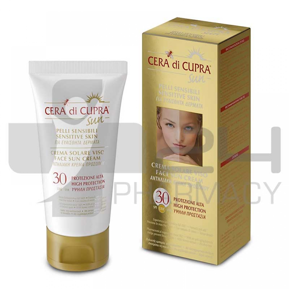CERA DI CUPRA ΑΝΤΙΗΛΙΑΚΗ ΚΡΕΜΑ ΠΡΟΣΩΠΟΥ SPF30 75 ML | 24pharmacy.gr