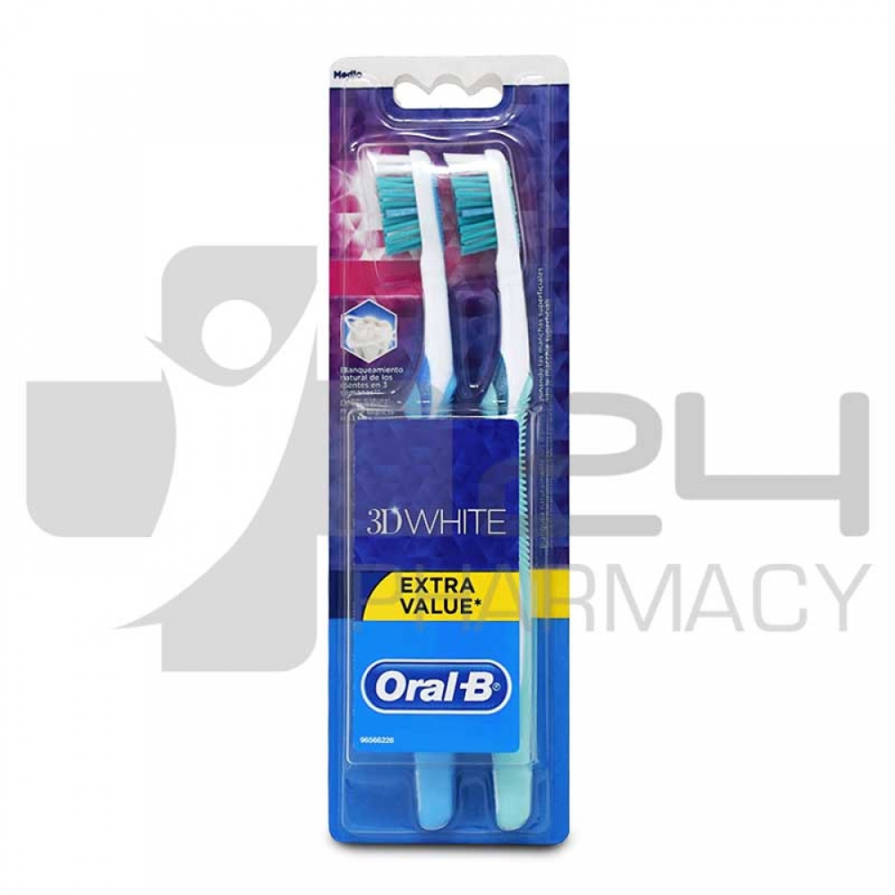 ORAL-B 3D WHITE EXTRA VALUE ΟΔΟΝΤΟΒΟΥΡΤΣΑ 2ΤΜΧ | 24pharmacy.gr